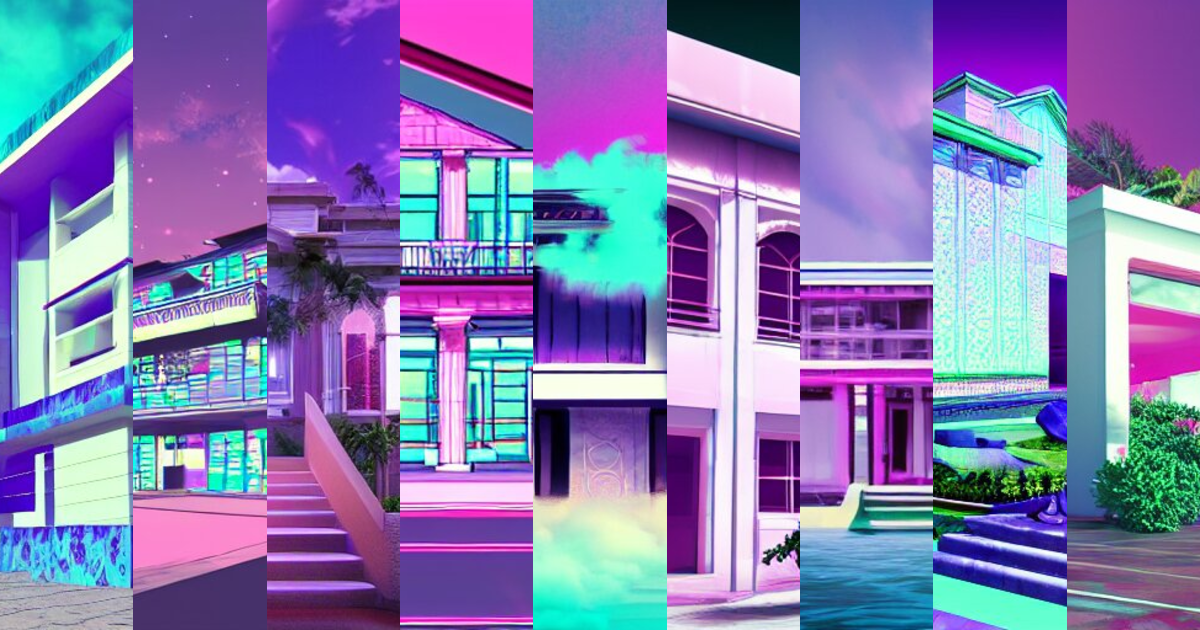 Lexica - Vaporwave house, concept