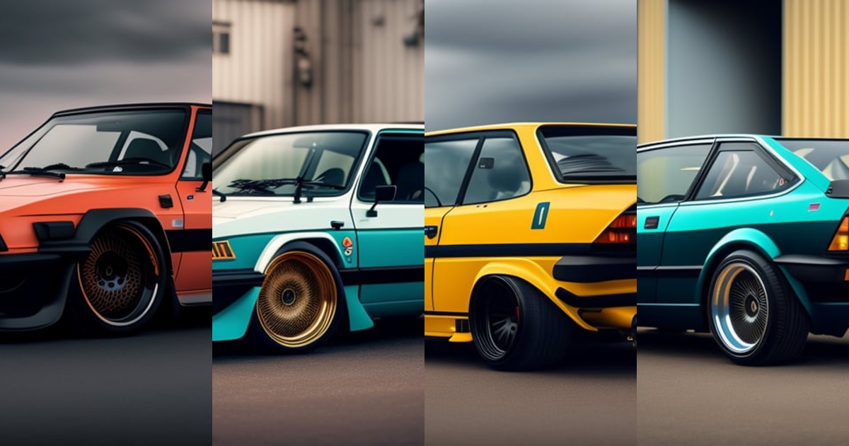 Lexica - A modified Saab 900 in a cyberpunk style