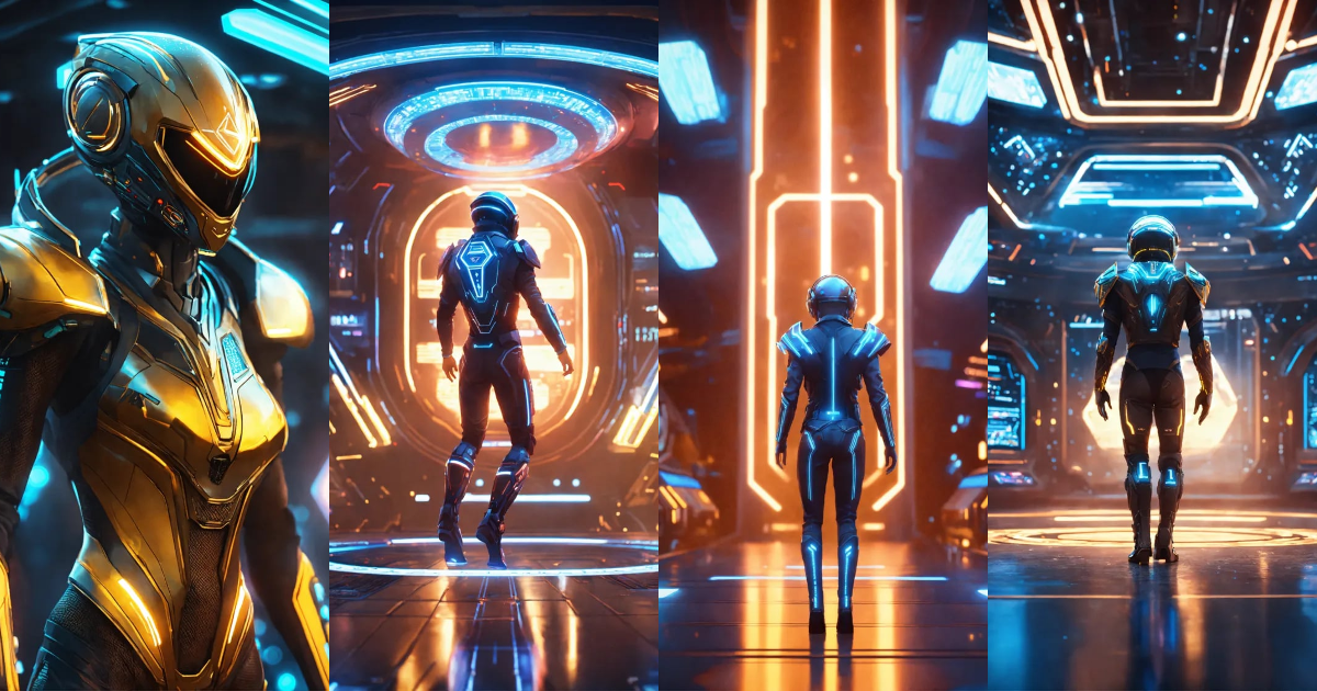 Lexica - Zoom out of a wise fuzzy alien dancing wearing Star Federation ...