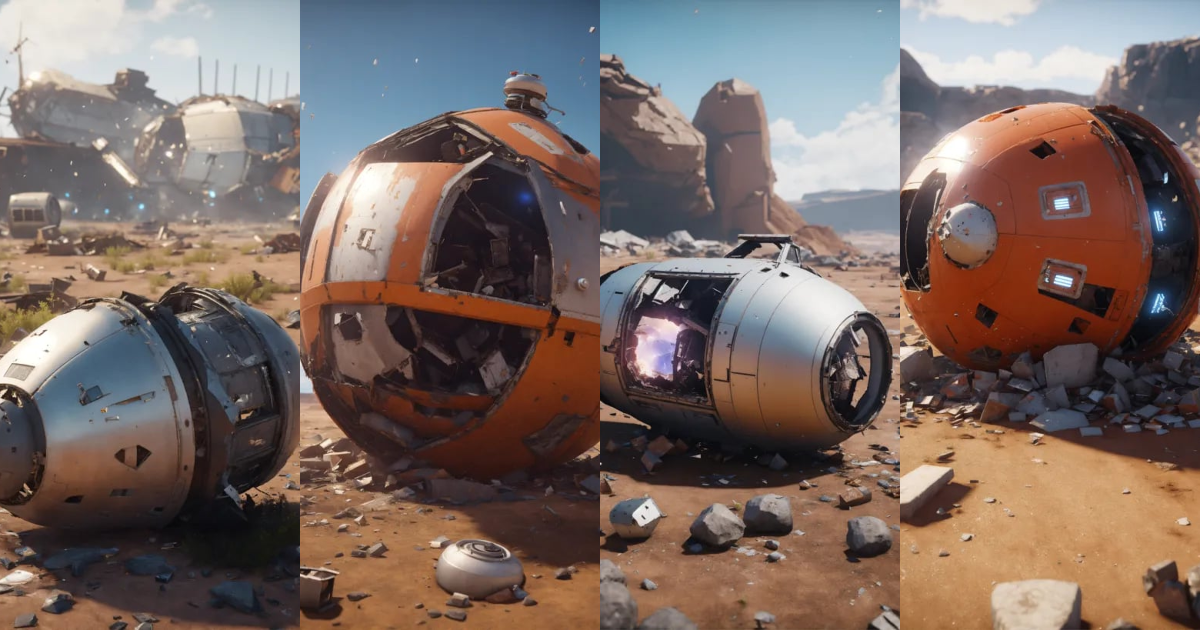 Lexica - A small emergency escape capsule crashed and smashed into ...