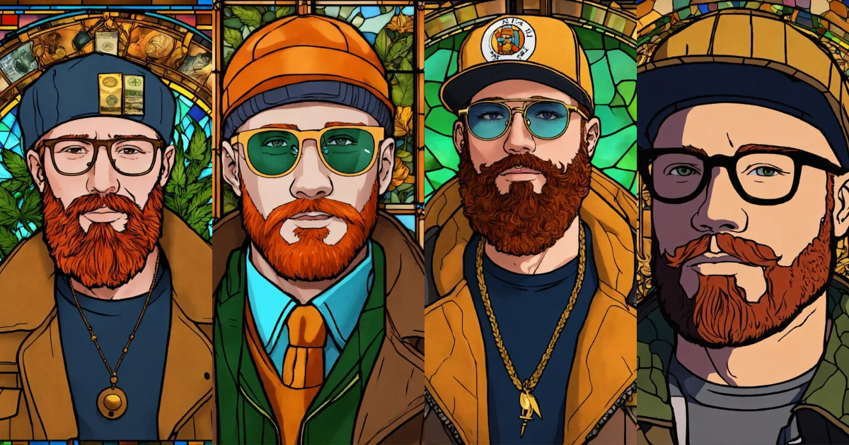 Lexica - HD, 4K, Background is stained glass with images in the stained ...