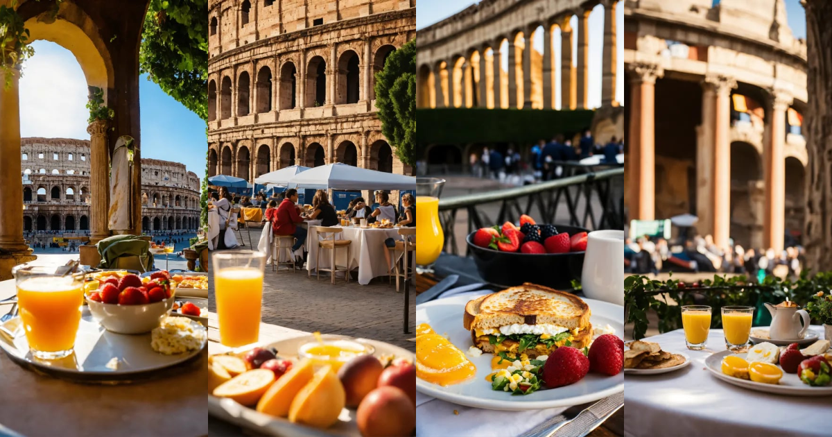 Lexica - Breakfast in front of the coliseum