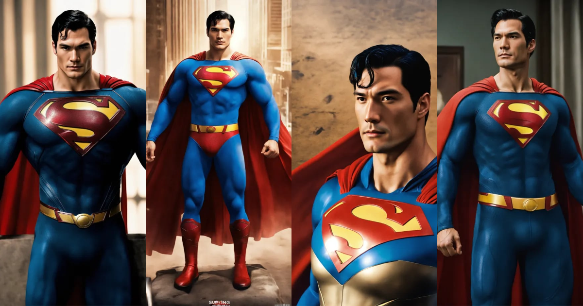 Lexica - Superman's body with Master Bing's face