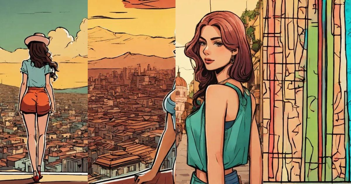 Lexica - A european comic style hand drawn cartoon of a hot girl ...