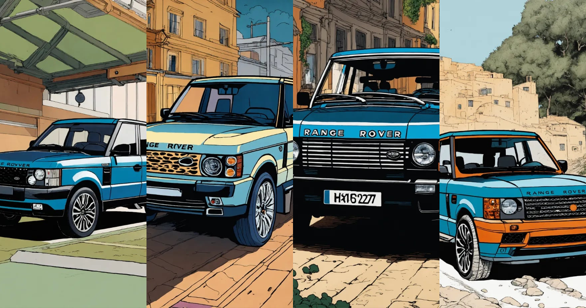 Lexica - Detailed pen and ink illustration of Range Rover Sport 2022 ...