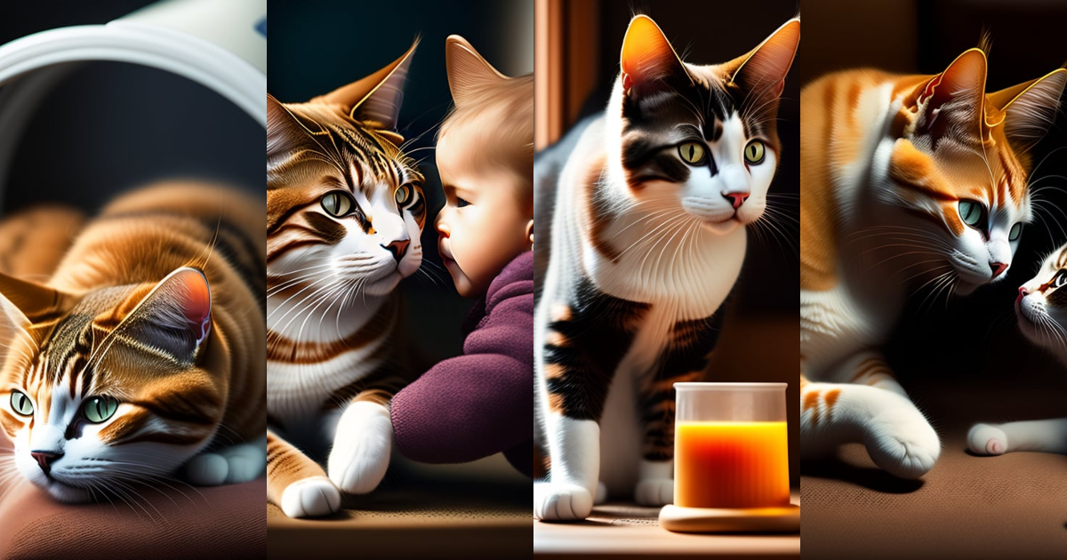 Lexica - Photo of cat rearing
