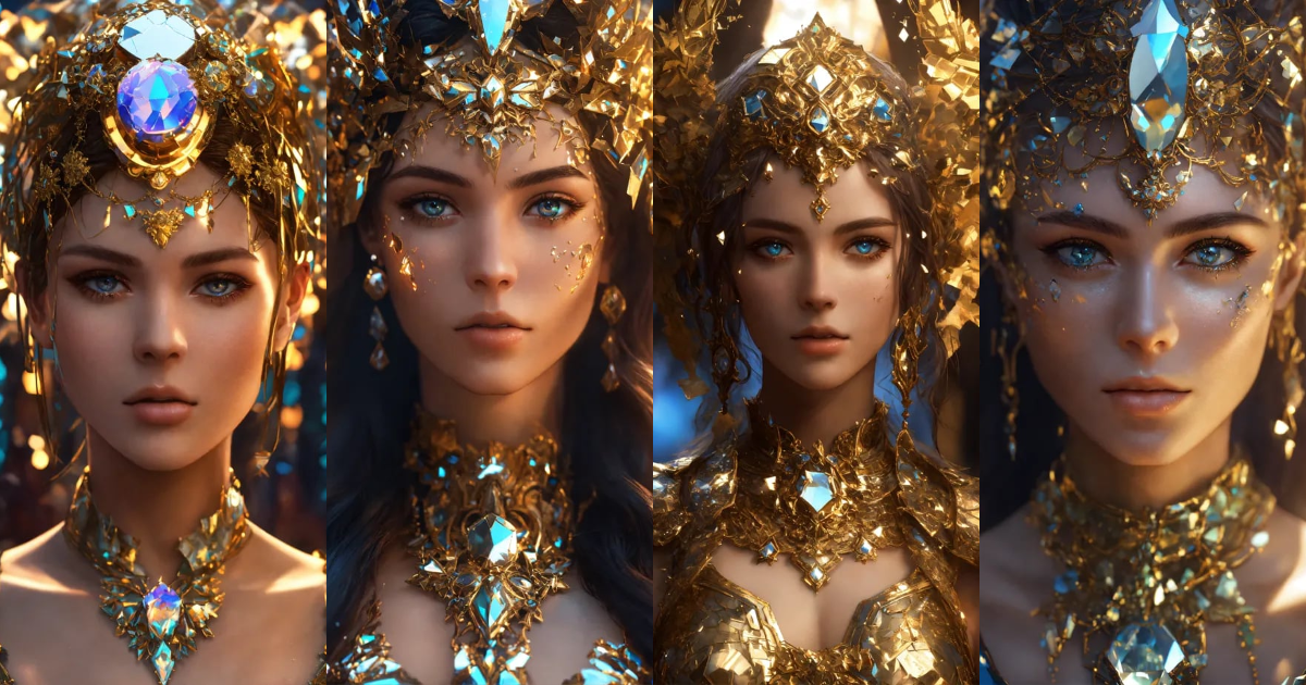 Lexica - "fantasy goddess of mirrors", reflective, shatter, crash ...