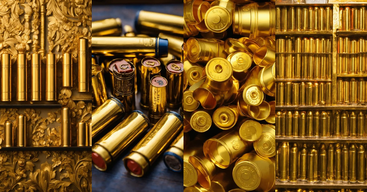 Lexica - Gold shotgun shells, classical painting, icon