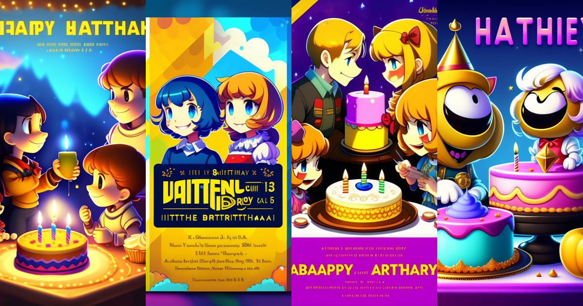 Lexica - Undertale birthday invitation