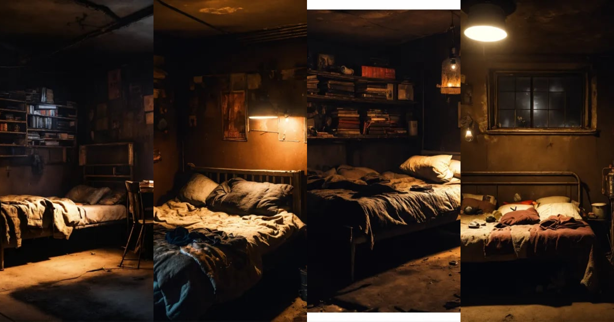 Lexica - An ultrarealistic dark photograph of a post-apocalyptic dark ...