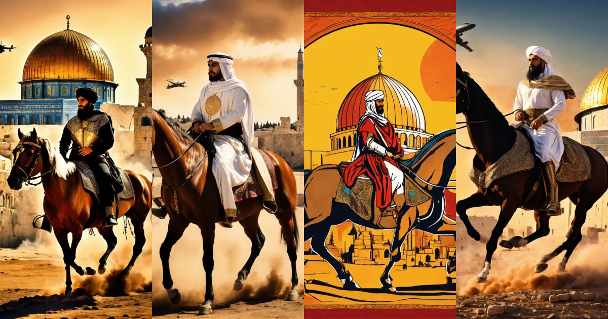 Lexica - An ancient Arabian knight, clad in traditional Arab attire ...