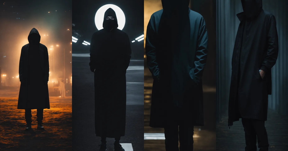 Lexica - An anonymous non-real person all in black with no details ...