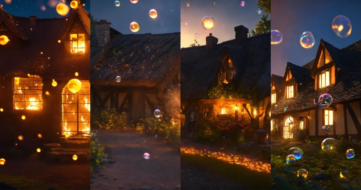 Lexica - Bubbles made from molten glass, lava bubbles, burning bubbles ...