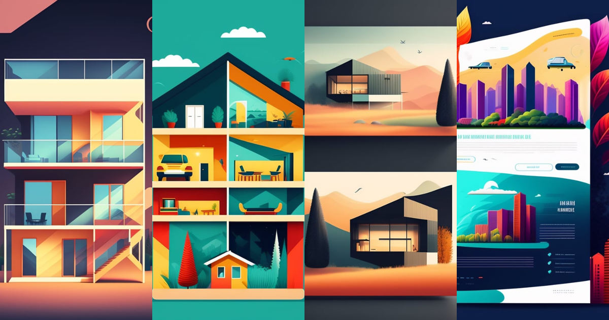 Lexica - Webpage background hero image for real estate company modern ...