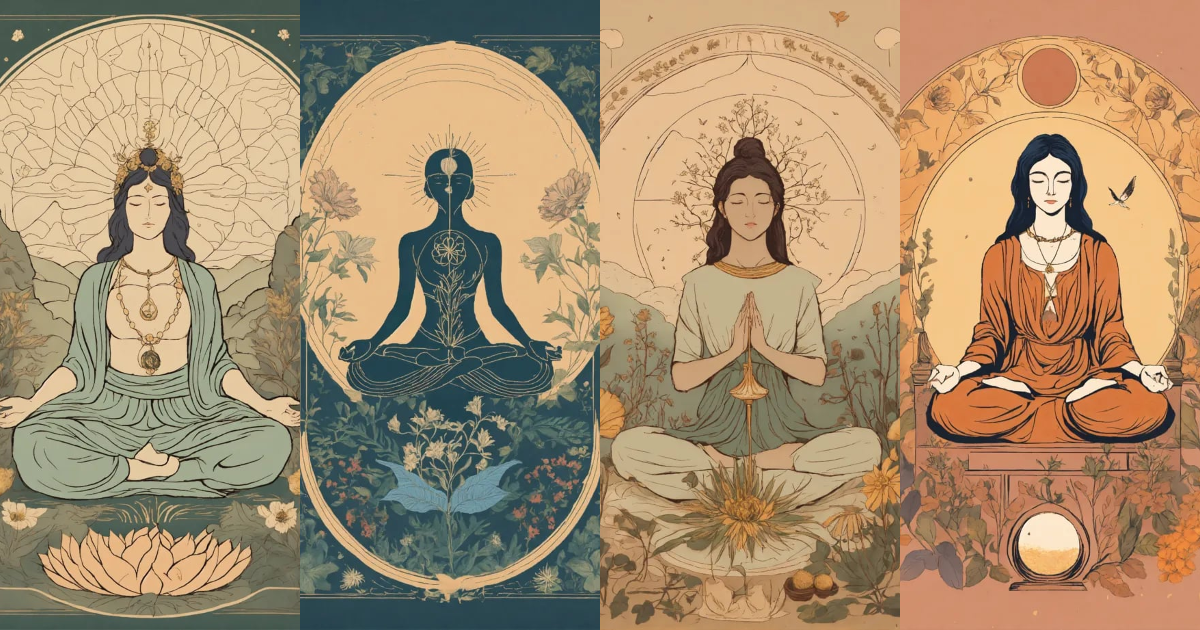 Lexica - Minimalist vintage botanical spiritualism drawing, serene ...