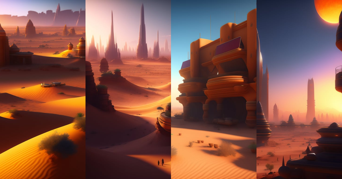 Lexica - A solarpunk desert city, beautiful dynamic lighting, cinematic ...
