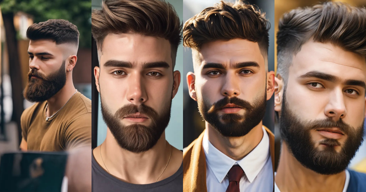 Lexica - Stubble beard with a fade a zero fade