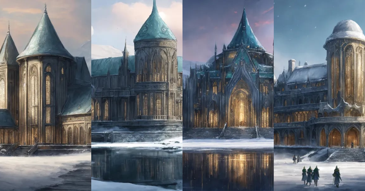 Lexica - Drawing of a fully shown elegant vast high elf sci fi palace ...