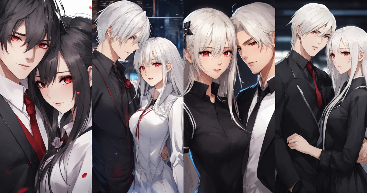 Lexica - Guy and girl 20 years old. twins. The girl has white long ...