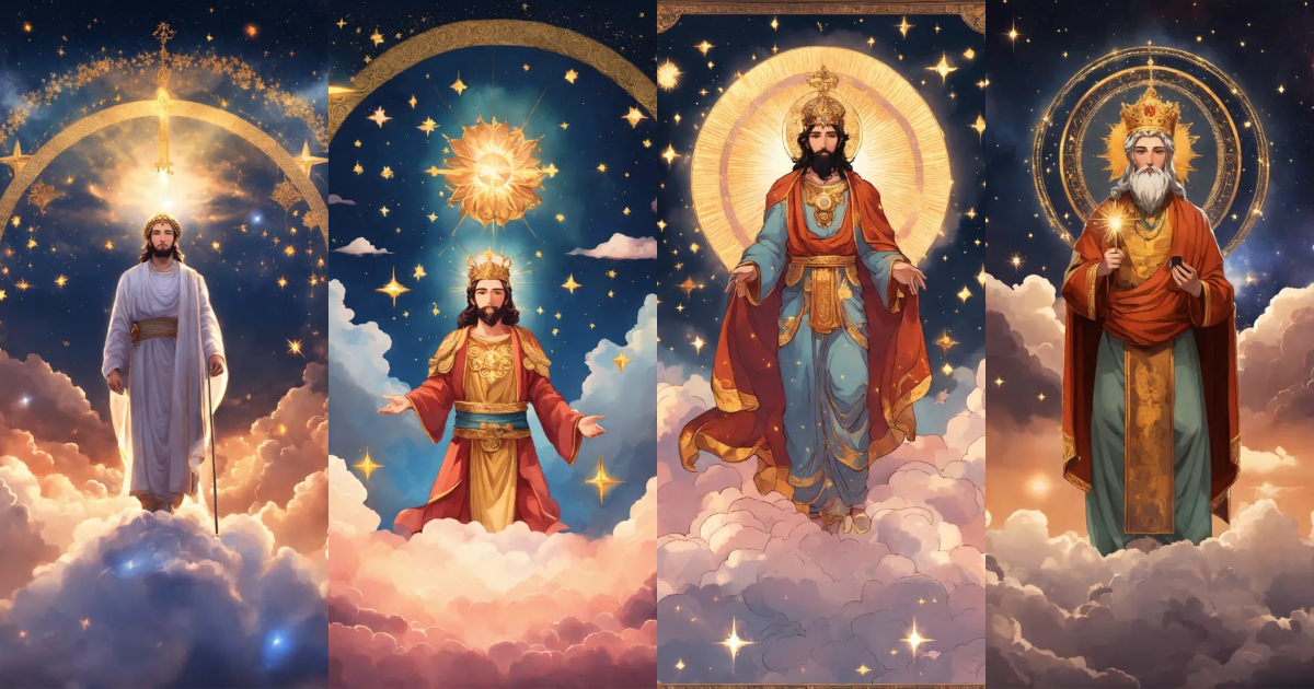 Lexica - God in animie style. God is depicted in a frontal view ...