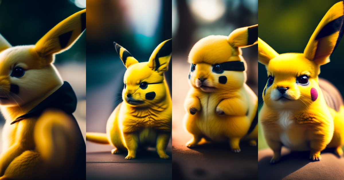 Lexica - Real life Pikachu, portrait photography, bokeh, cinematic ...