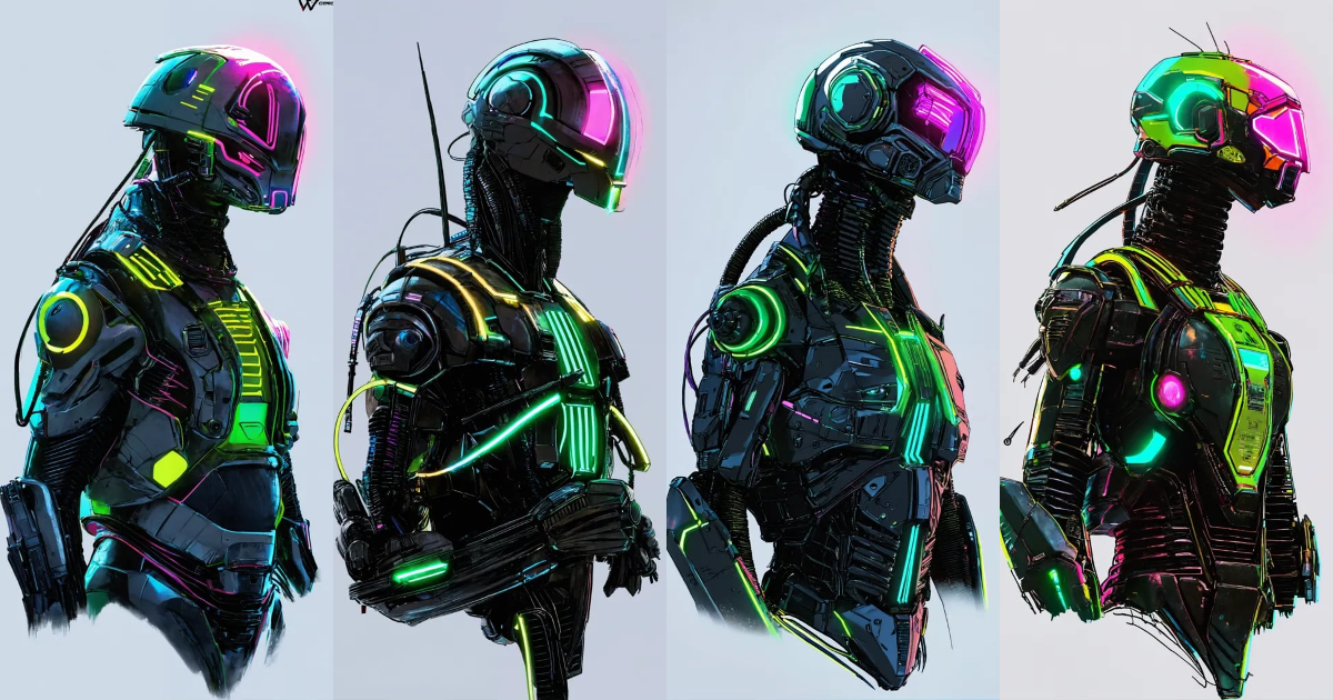 Lexica - Futuristic helmet, warlock, neon green, metal, cgi, high ...