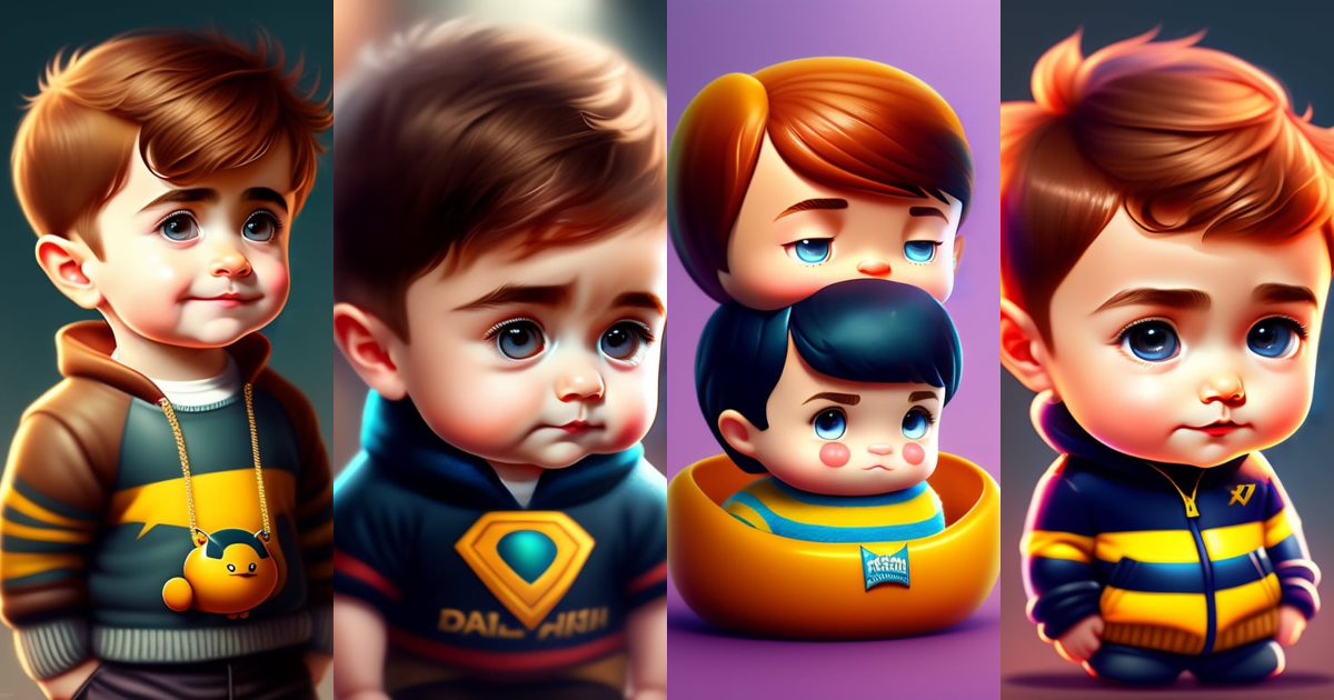 Lexica - Cute and adorable cartoon daniel radcliffe baby, fantasy ...
