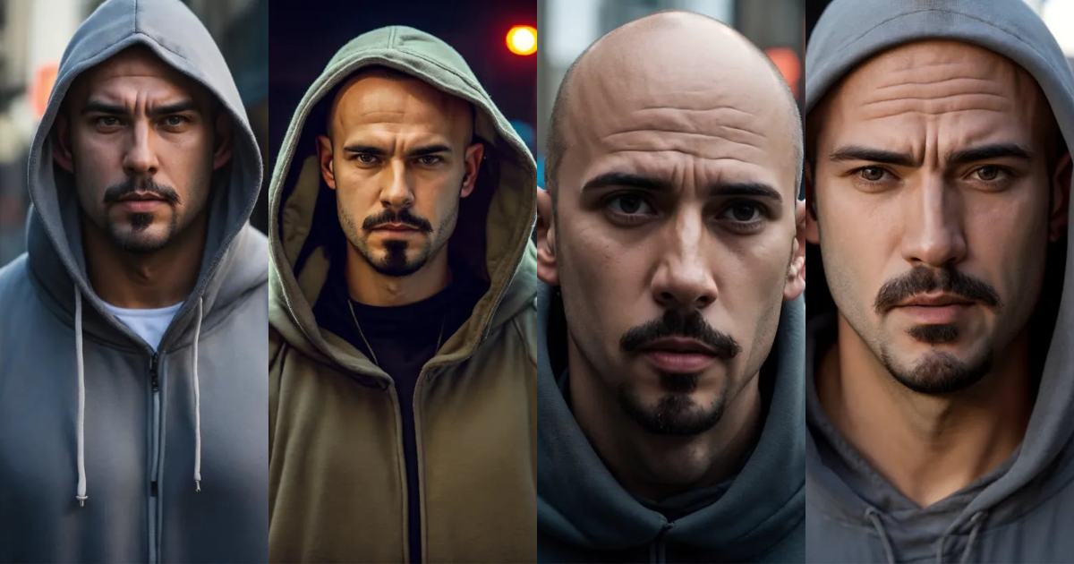 Lexica - A HUGE BALD STRANGE LOOKING MAN WITH A LITTLE GOATEE AND NO ...