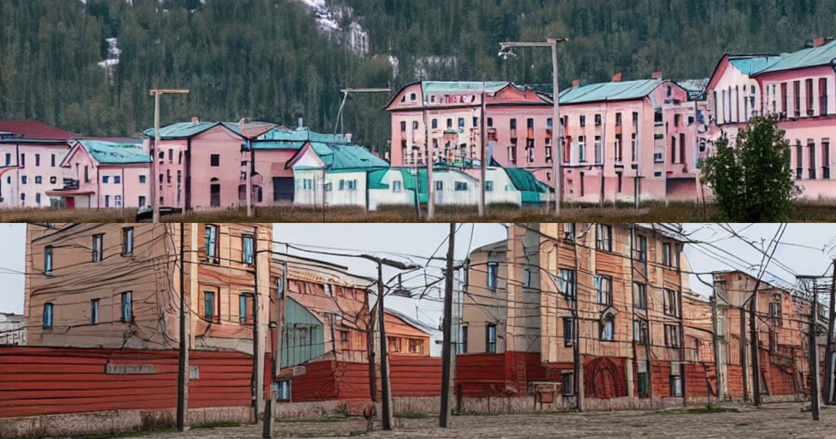 Lexica - A set of buildings in sleeping district of russian town ...