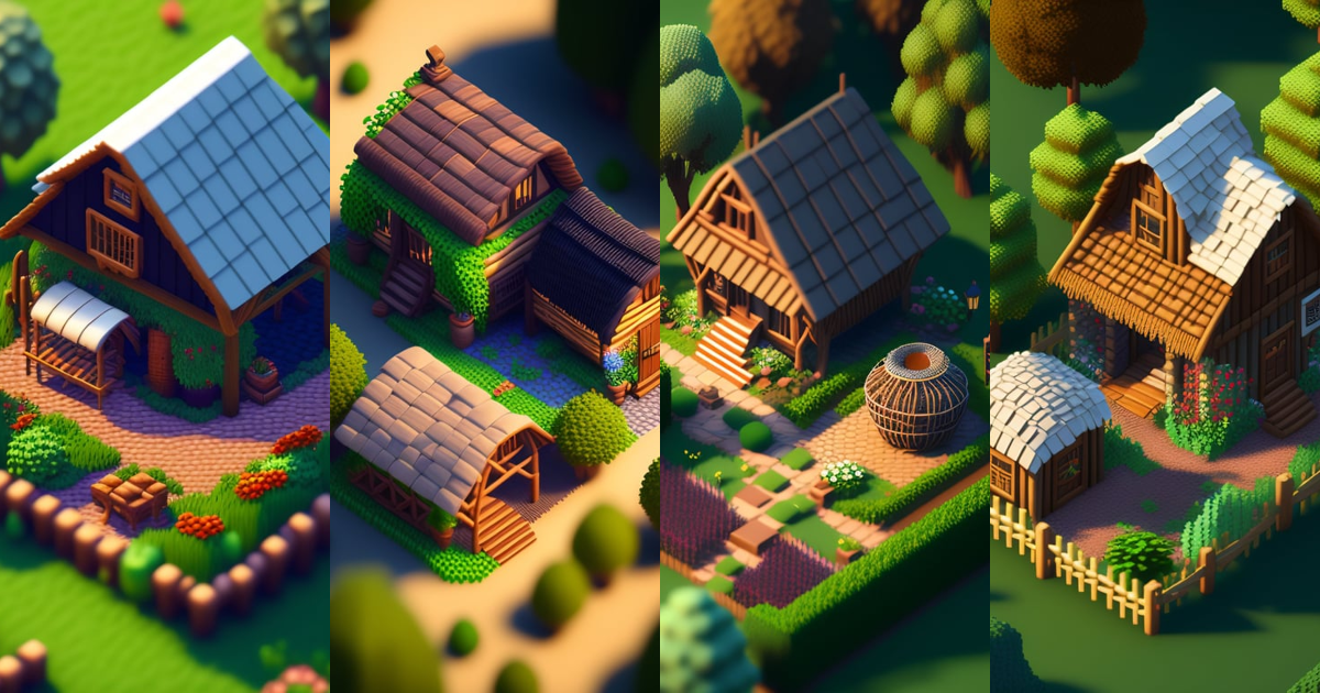 Lexica - Detailed isometric straw bale house,big coffee glass,farm ...