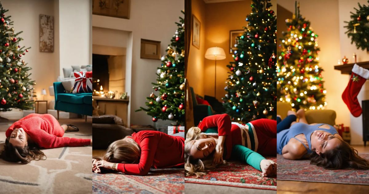 Lexica - British woman, aged 40, laying face up on the floor of her ...