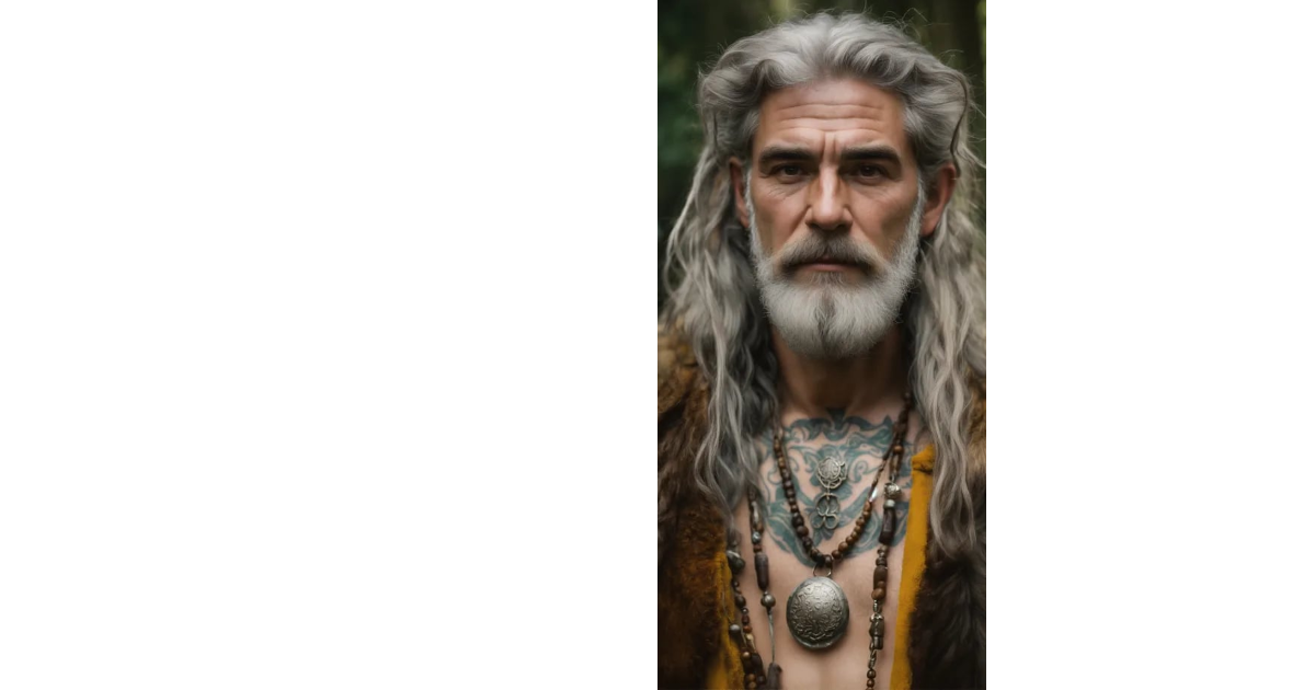 Lexica - Photo realistic face shot, long face, skinny druid, gaunt and ...
