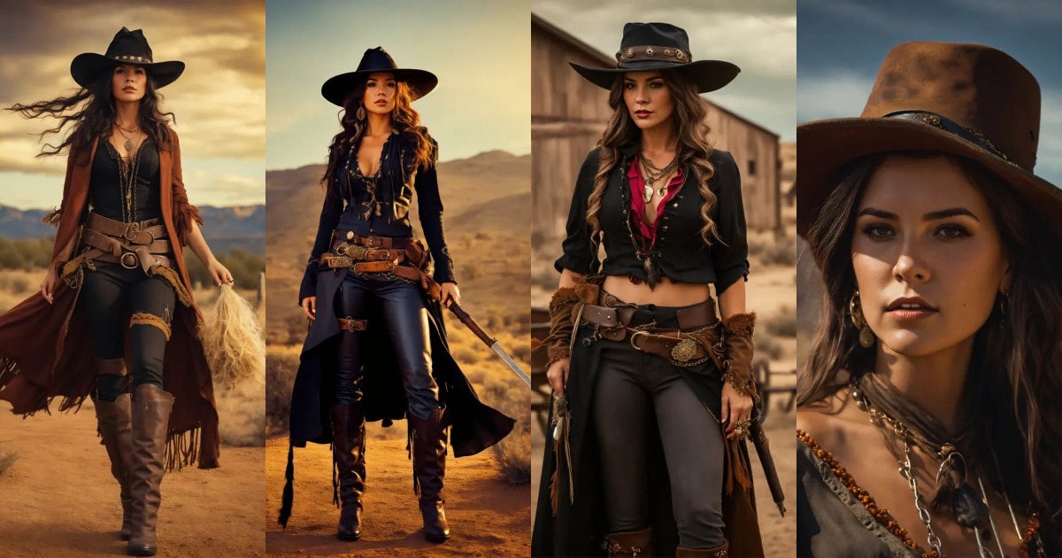 Lexica - Wild west female outlaw witchita witch