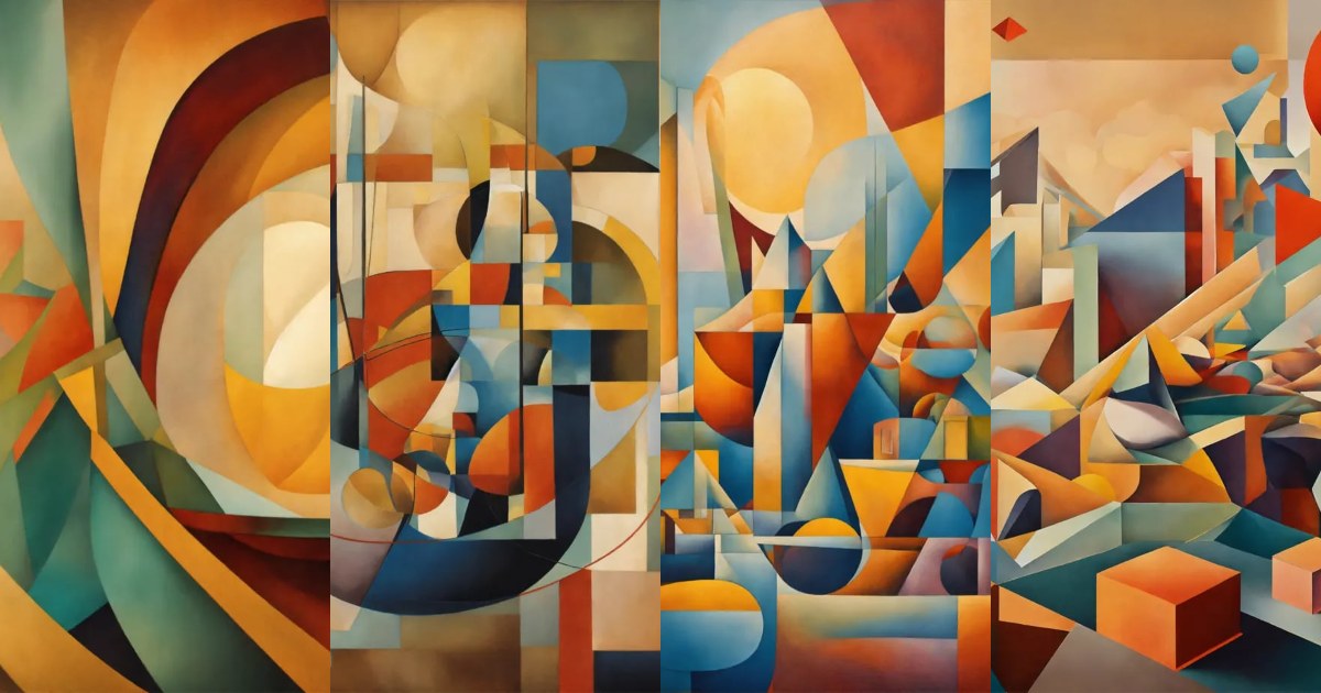 Lexica - Abstract design and minimalist of Ethereal Wonders cubist art ...