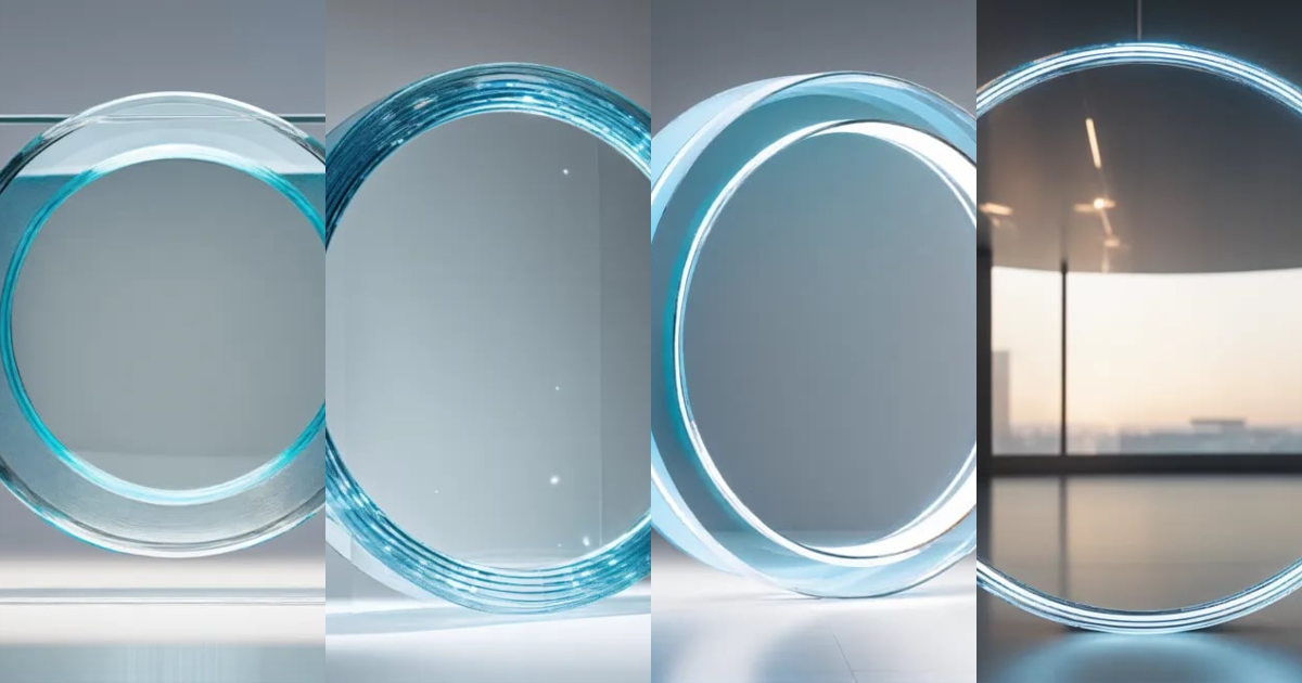 Lexica - Glass circle, frames, creating a captivating visual ...
