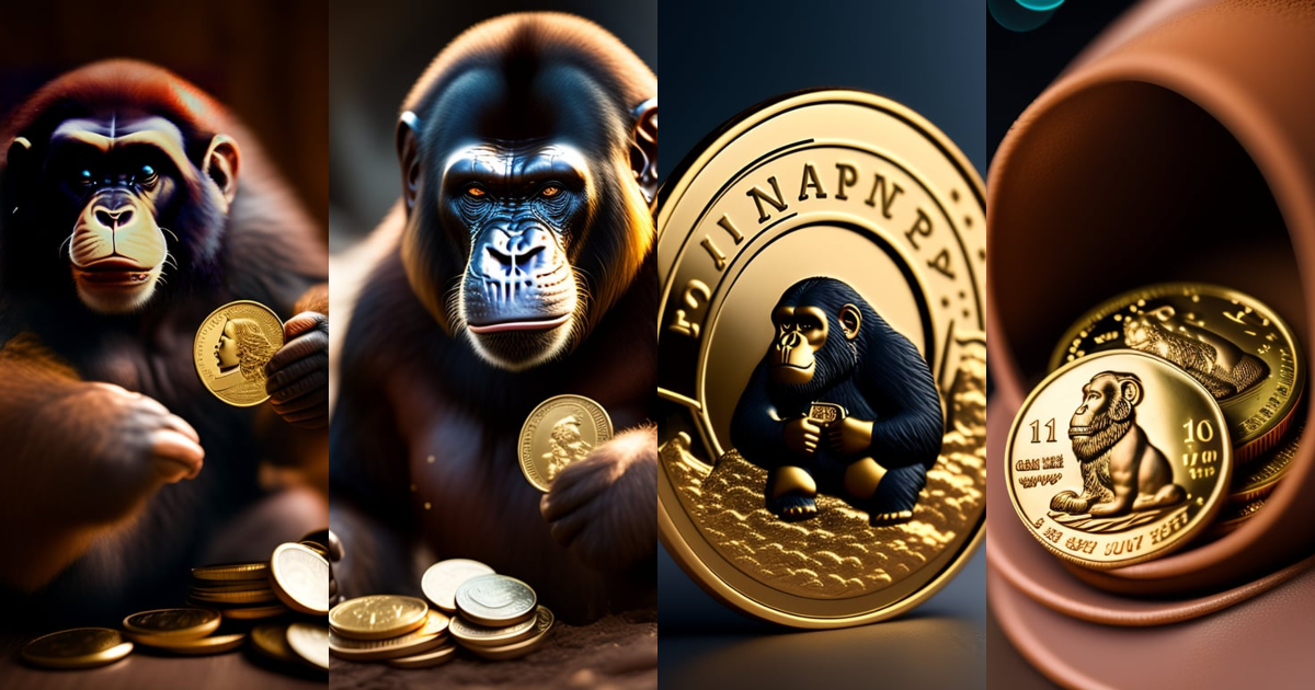 Lexica - Ape holding coins