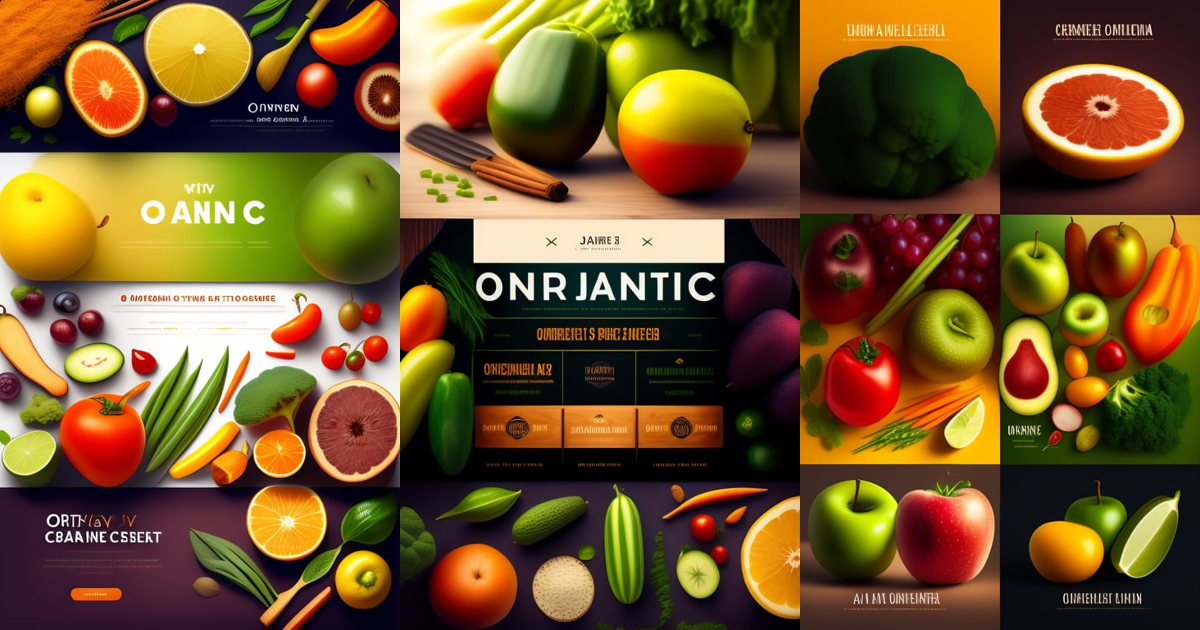 Lexica - Banner for the website with the theme: organic products