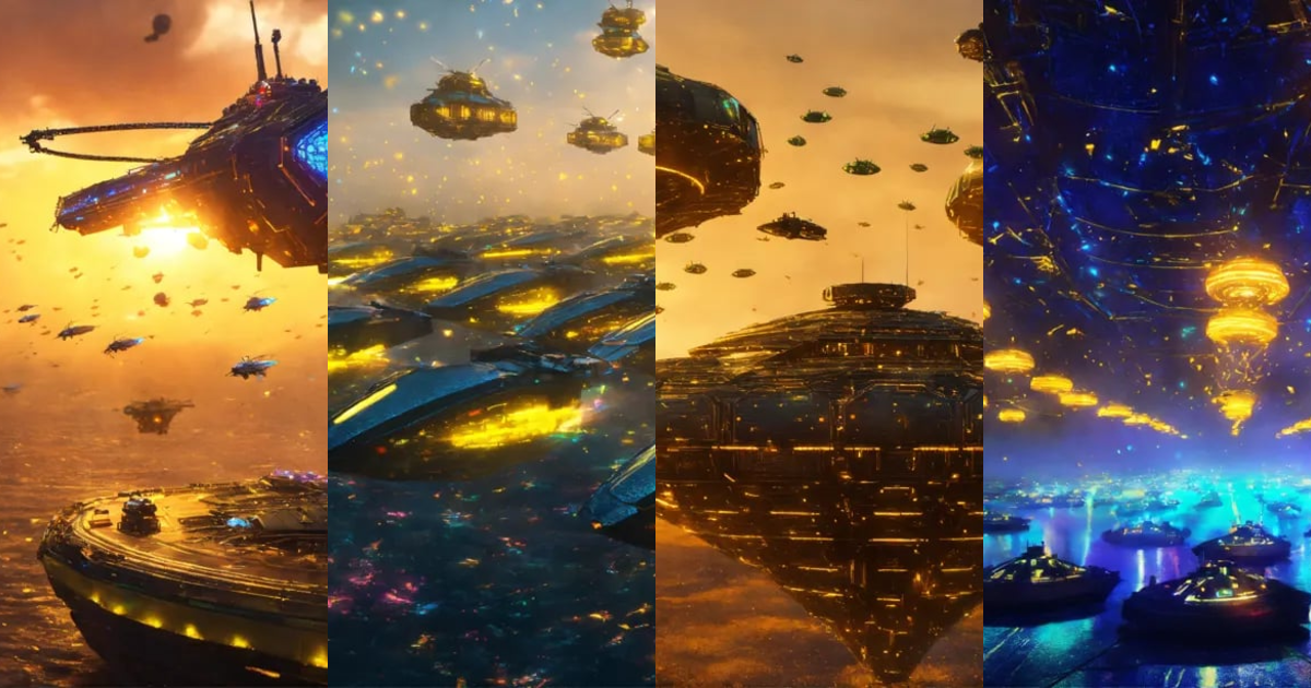 Lexica - Holographic swarm of armored wasp ships, matrix, illusion ...