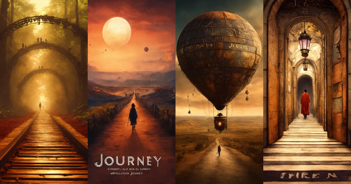 Lexica - Write the word "'Journey", extremely creative and unique, J O ...