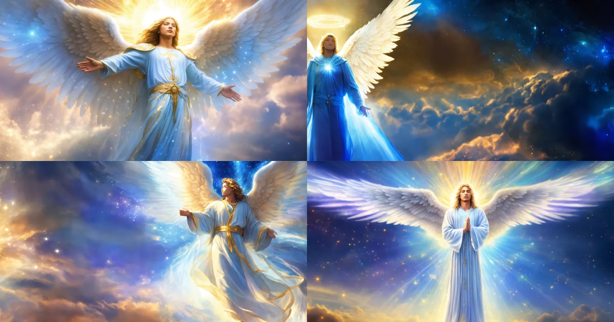 Lexica - Angel moving up beautiful uplifting spiritual visionary scene ...
