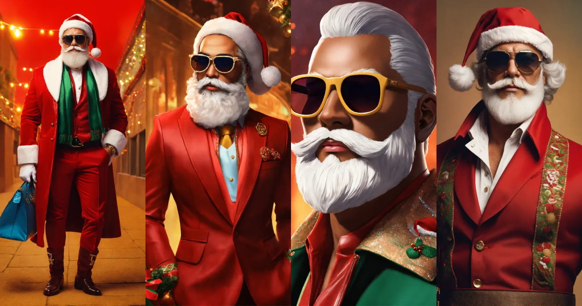 Lexica - A extremely handsome modern Latino Santa Claus, wearing ...