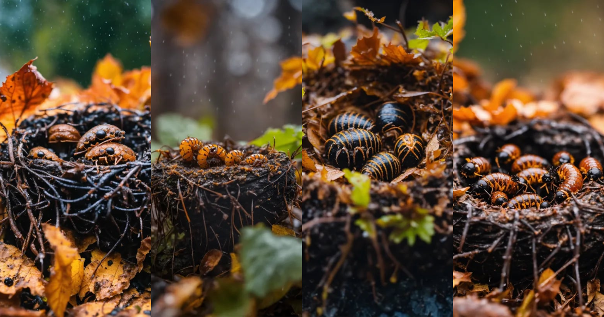 Lexica - Dark creepy ugly rainy Autumn macro photography close-up of a ...