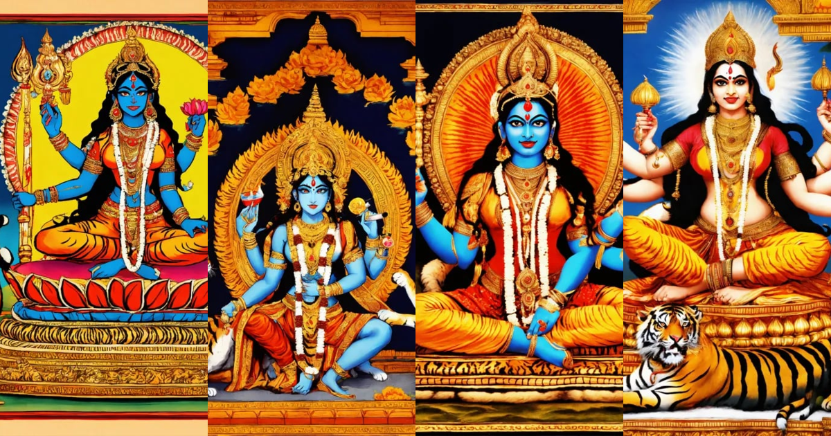 Lexica - Indian goddess Kali accepting the homam by sitting on the ...