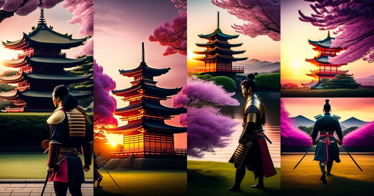 Lexica - Realistic picture of a Japanese Samurai training in nature ...