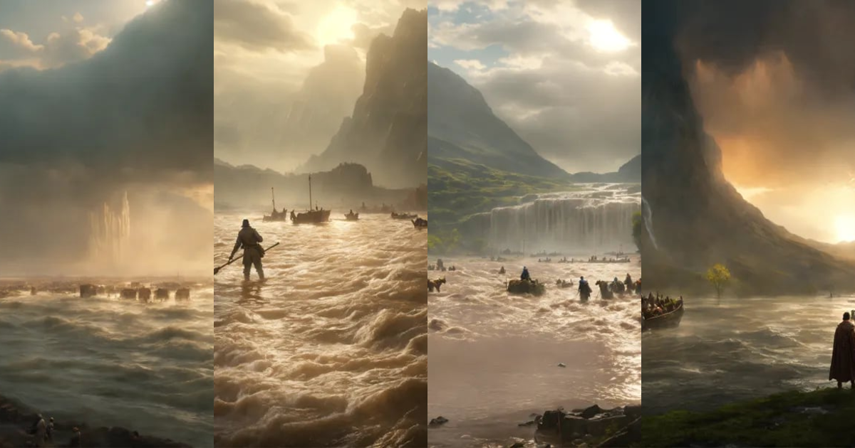 Lexica - The Great Flood, as described in the bible, The flood arrives ...