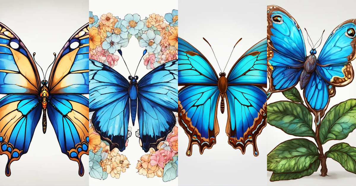 Lexica - Generate a cute Morpho butterfly of the selve, 4K resolution ...