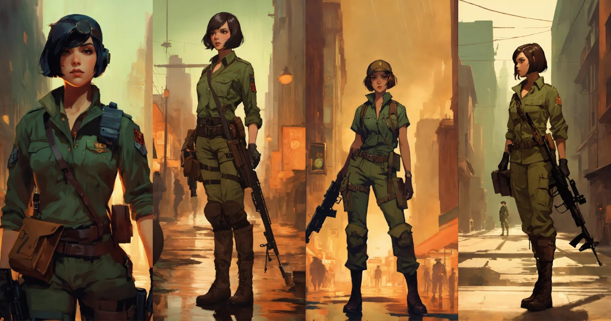 Lexica - Highly detailed portrait of lady mercenary, Jessica Buettner ...