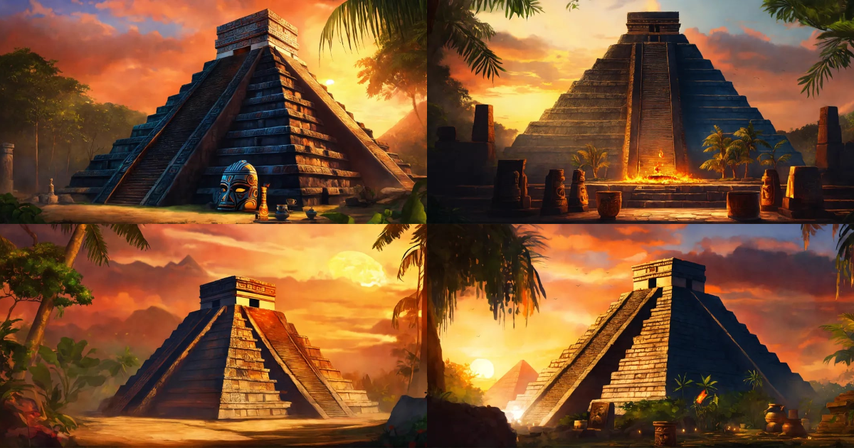 Lexica - Mayan pyramid, digital painting, artstation, cg art, elegant ...