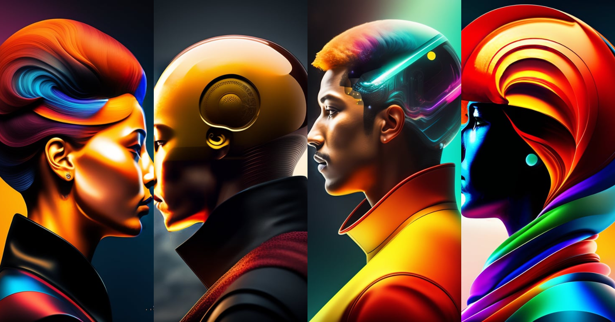 Lexica - Profile picture of an abstract intelligence designed by john ive