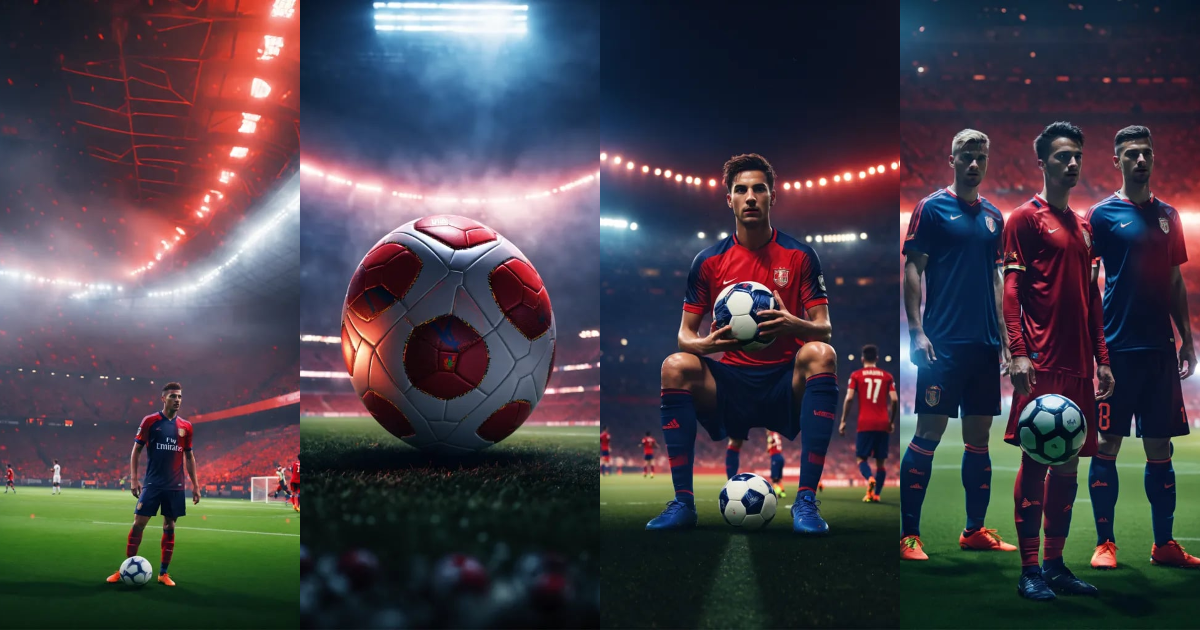 Lexica - Cinematic soccer team holding a soccer ball, lower half of ...